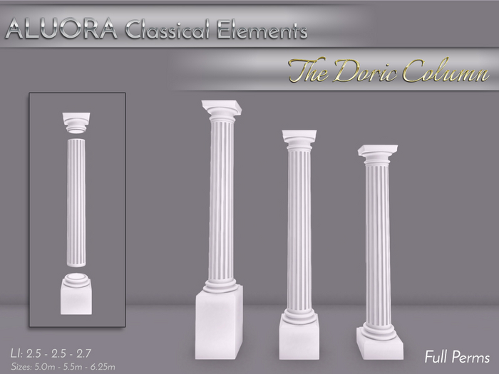 Second Life Marketplace - ALUORA Doric Column - Full Perms